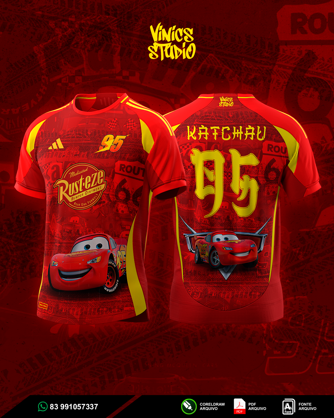 Arte Interclasse Relâmpago Mcqueen – Vinics Studio